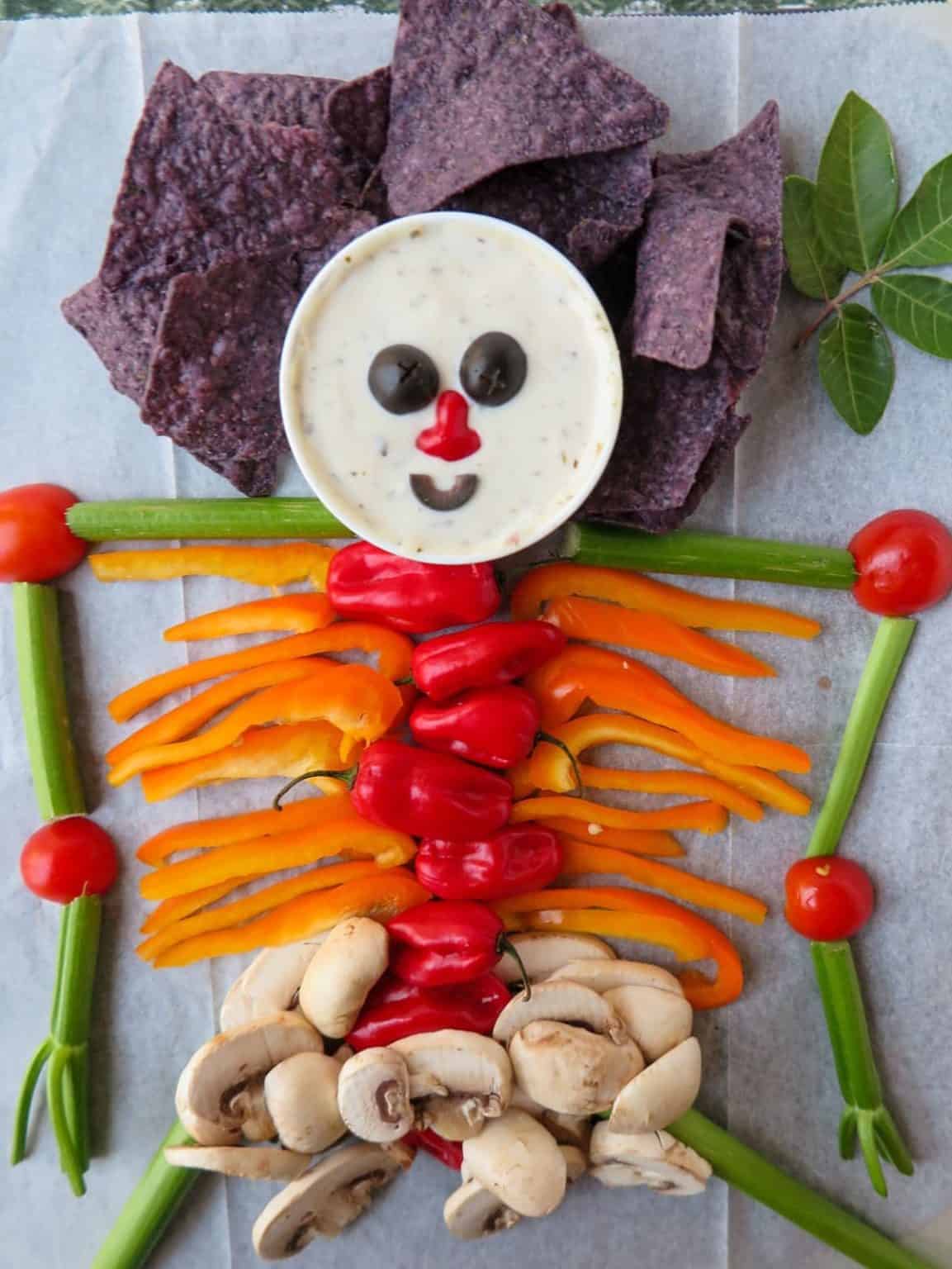 Easy Veggie Skeleton Tray: Cute Platter For Halloween Party