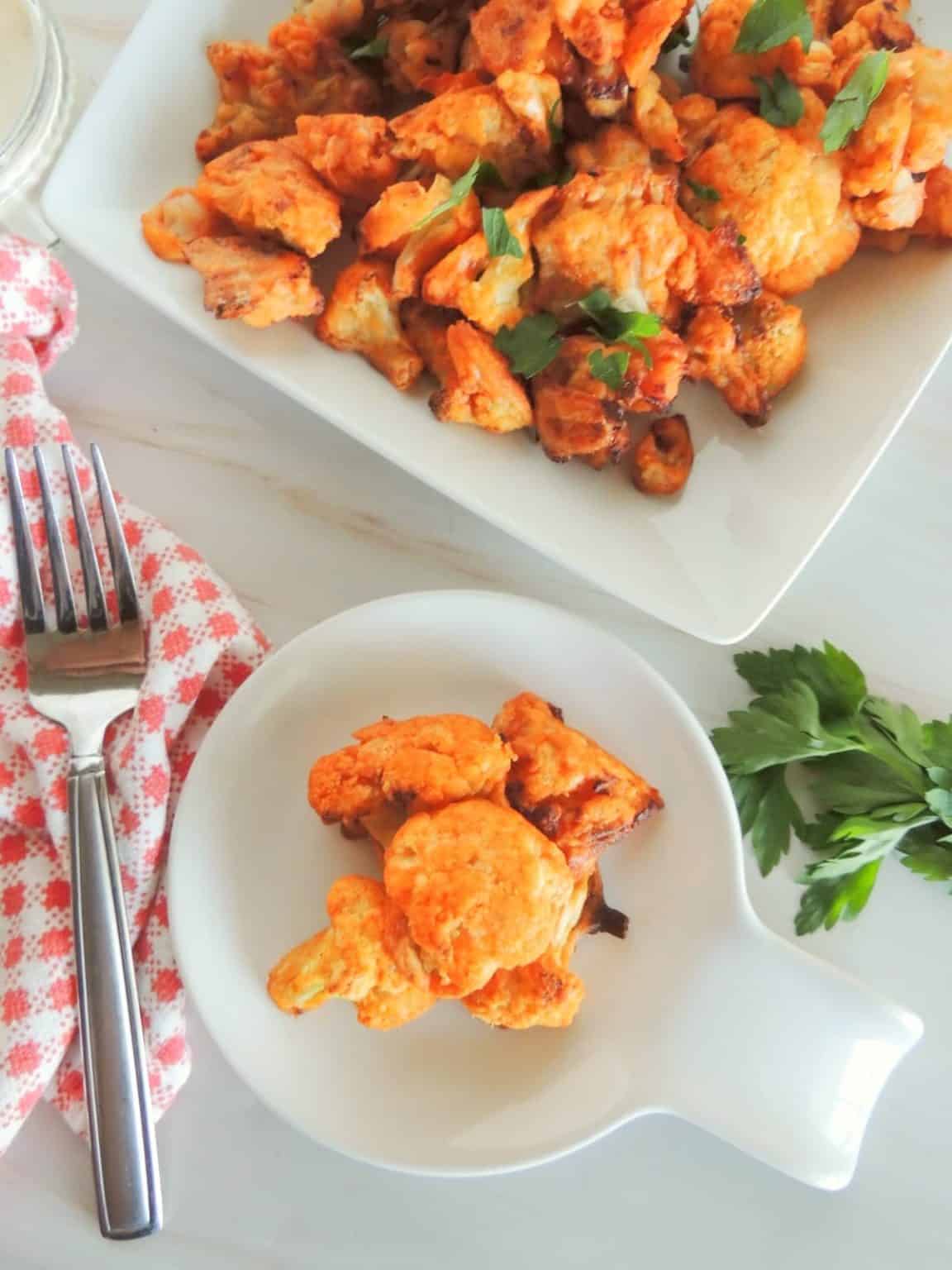 Baked Crispy and Spicy Cauliflower Bites