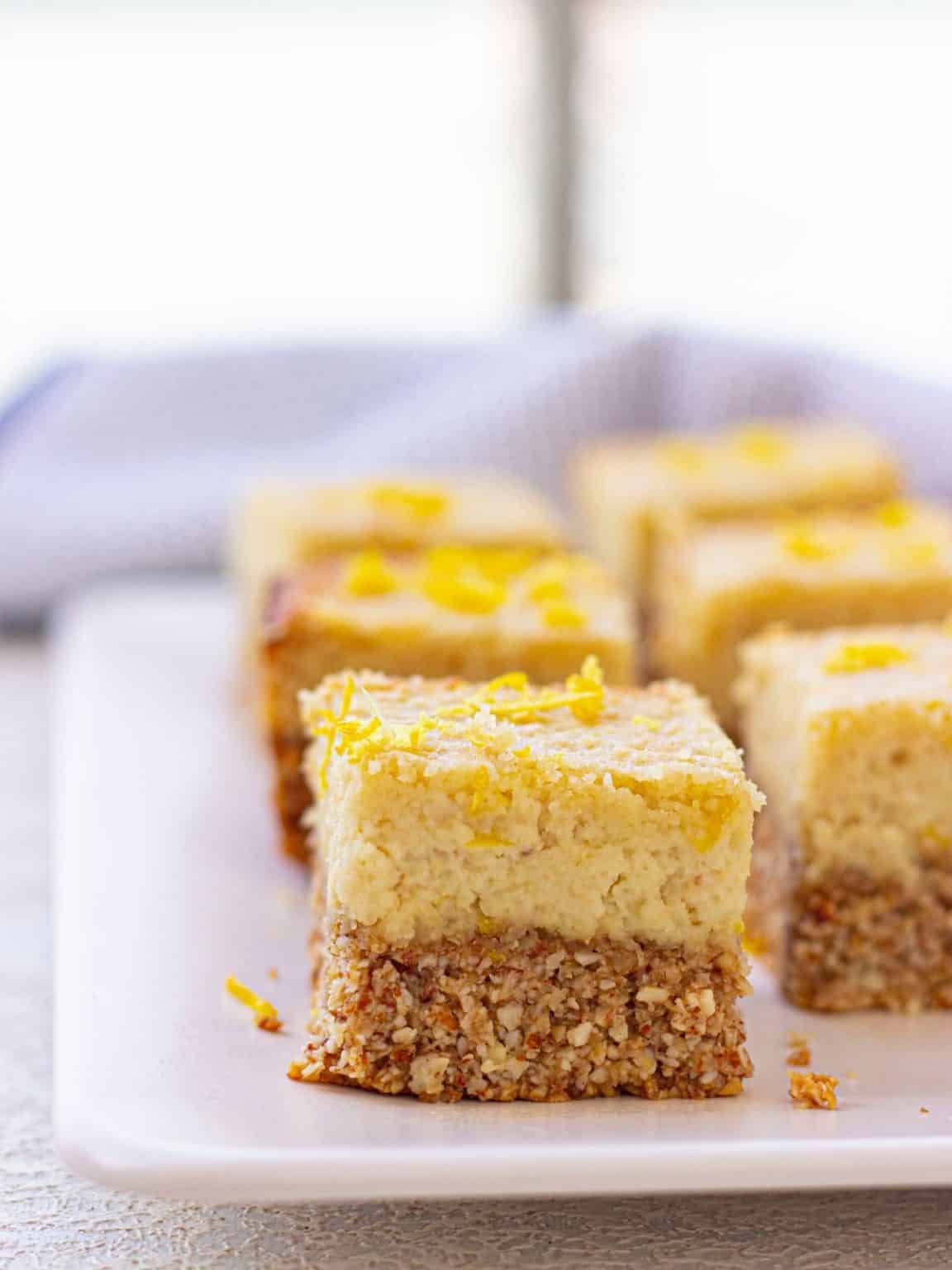 Healthy High Protein Lemon Bars as a Nutritious Snack