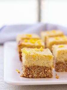 Healthy High Protein Lemon Bars as a Nutritious Snack