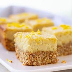 Healthy High Protein Lemon Bars as a Nutritious Snack