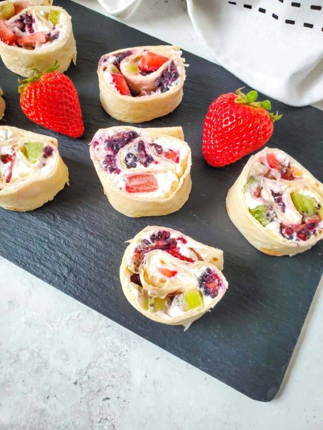 Easy Fruit Pinwheels with Cream Cheese and Berries