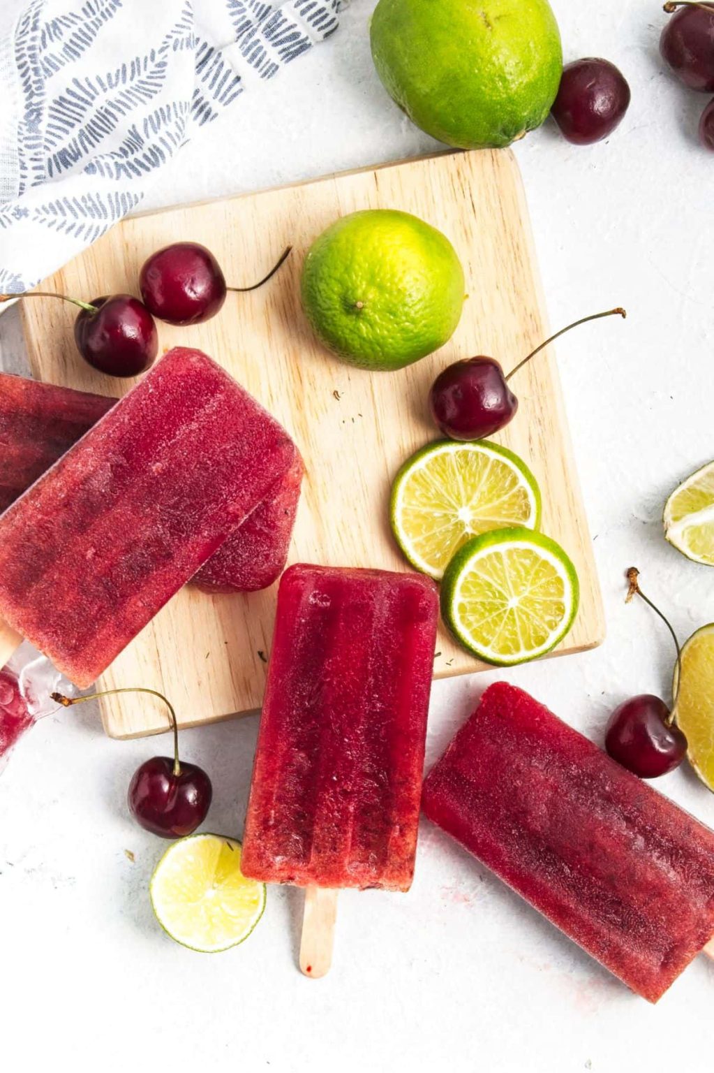 Homemade Cherry Limeade Popsicles For Hot Summer Days