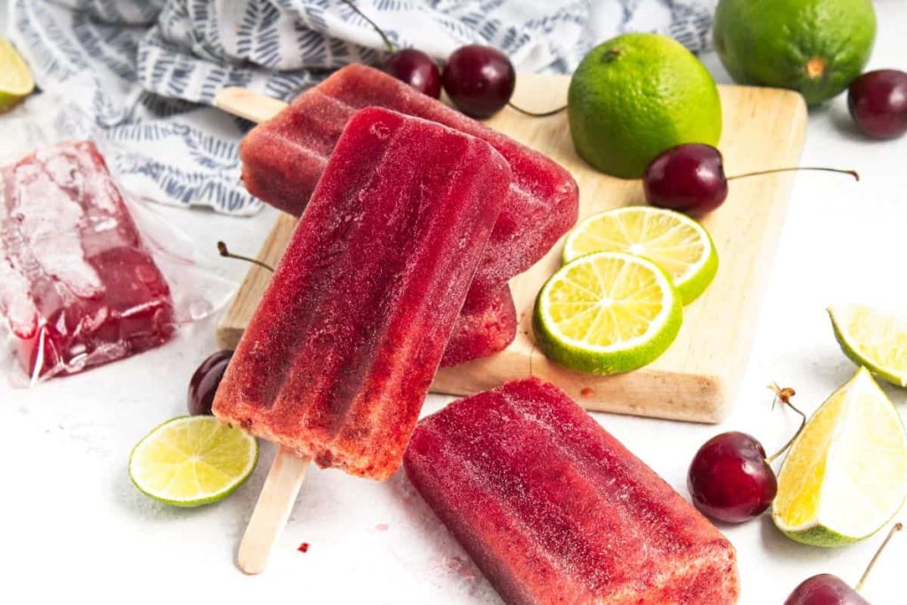 Homemade Cherry Limeade Popsicles For Hot Summer Days
