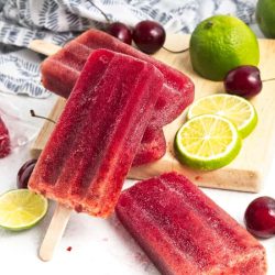 Homemade Cherry Limeade Popsicles For Hot Summer Days