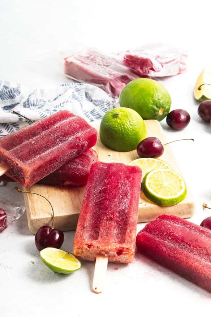 Homemade Cherry Limeade Popsicles For Hot Summer Days