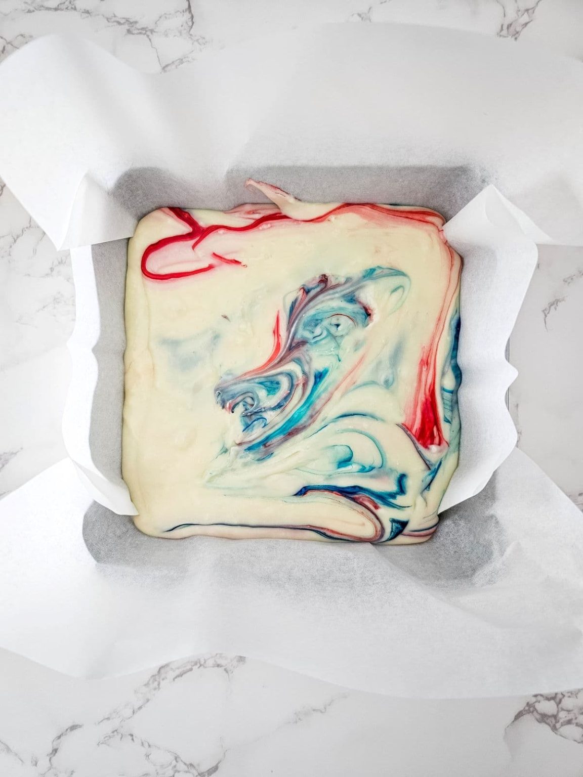 Easy Patriotic Red, White and Blue Fudge