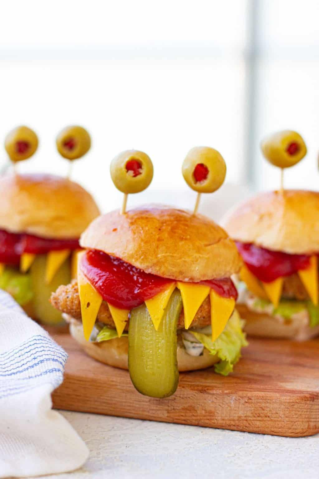 Fun Monster Burger for Your Halloween Party