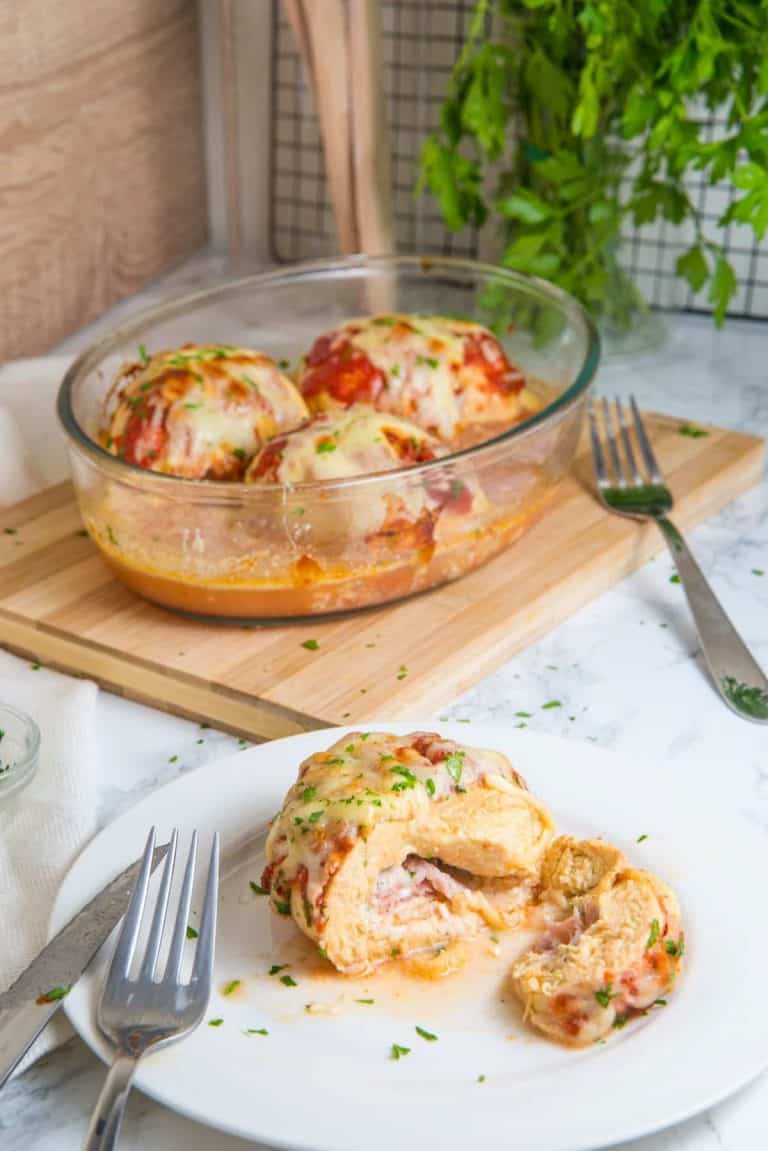 Easy Ham and Cheese Chicken Roll Ups For Dinner