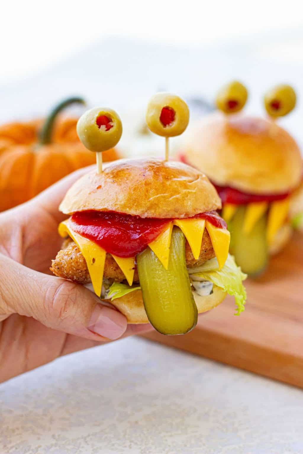 Fun Monster Burger for Your Halloween Party