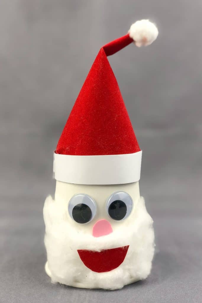 Create An Adorable Paper Cup Santa Craft for Christmas!