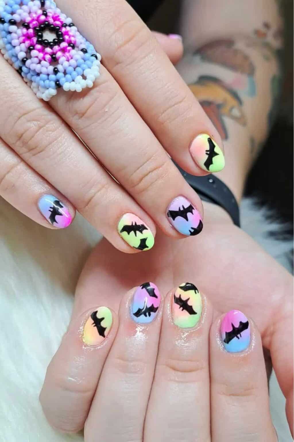 35 Hauntingly Cool Halloween Bat Nails You'll Want to Try