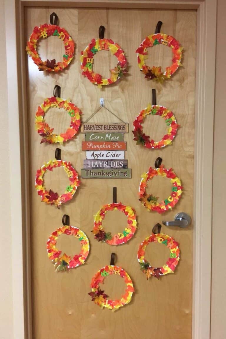 40 Thanksgiving Classroom Door Decoration Ideas Kids Can Help Create