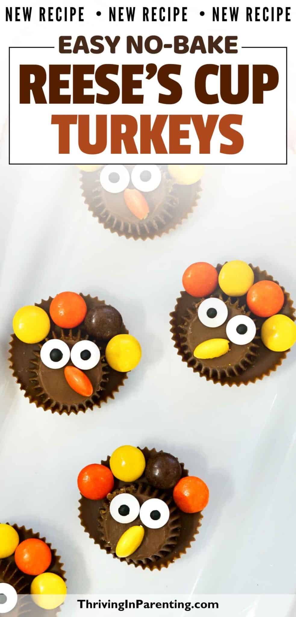 Adorable No-Bake Reese’s Cup Turkeys for a Fun Thanksgiving Treat