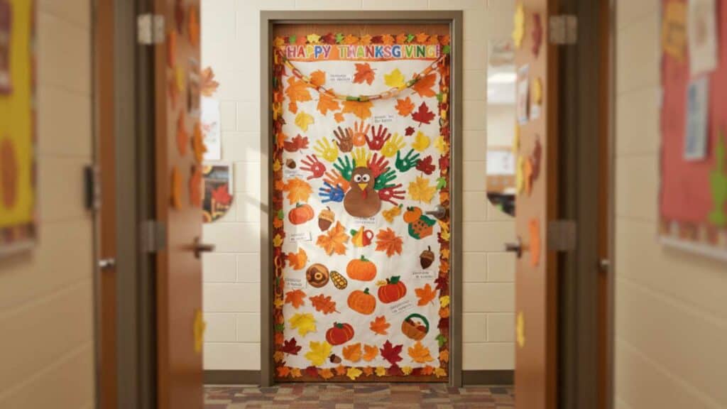 40 Thanksgiving Classroom Door Decoration Ideas Kids Can Help Create