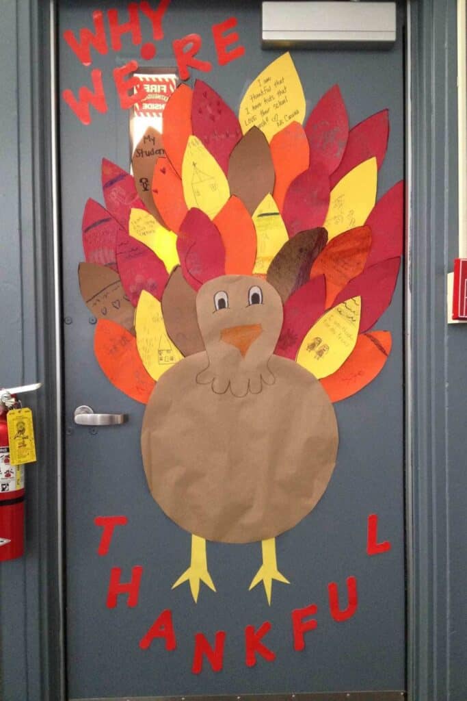 40 Thanksgiving Classroom Door Decoration Ideas Kids Can Help Create