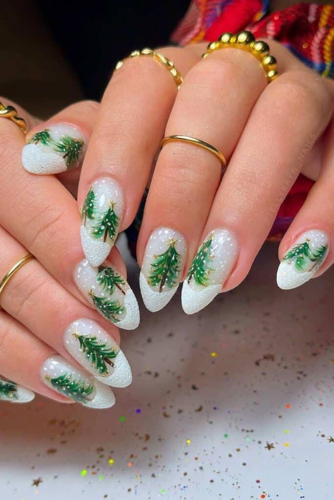 40 Christmas Tree Nail Designs That Feel Festive Instantly