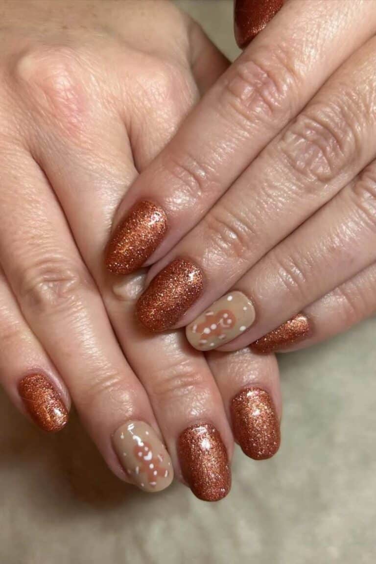 40 Gingerbread Nails So Cute They Might Make You Crave Cookies
