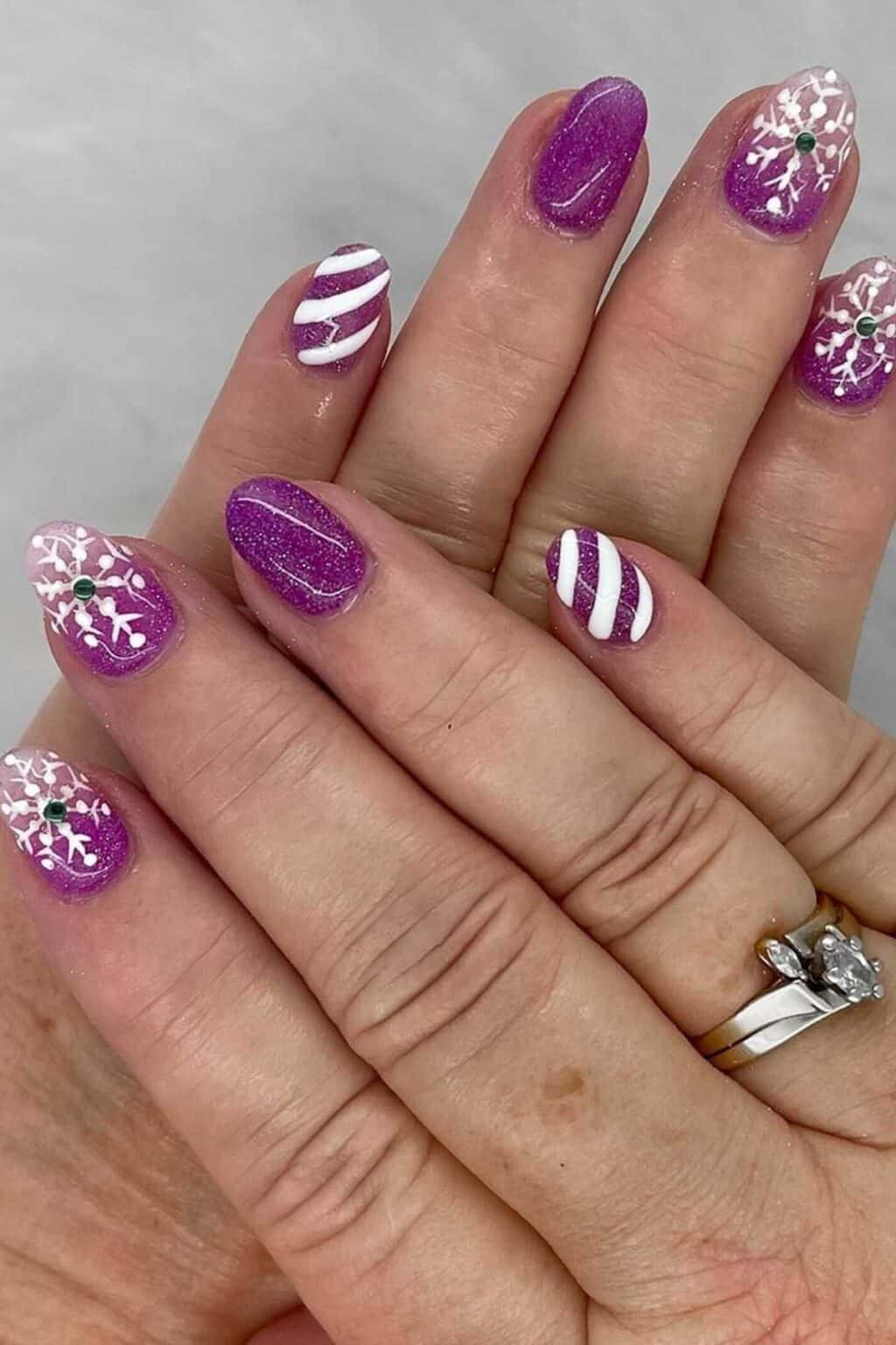 40 Snowflake Nail Designs for an Elegant Winter Touch