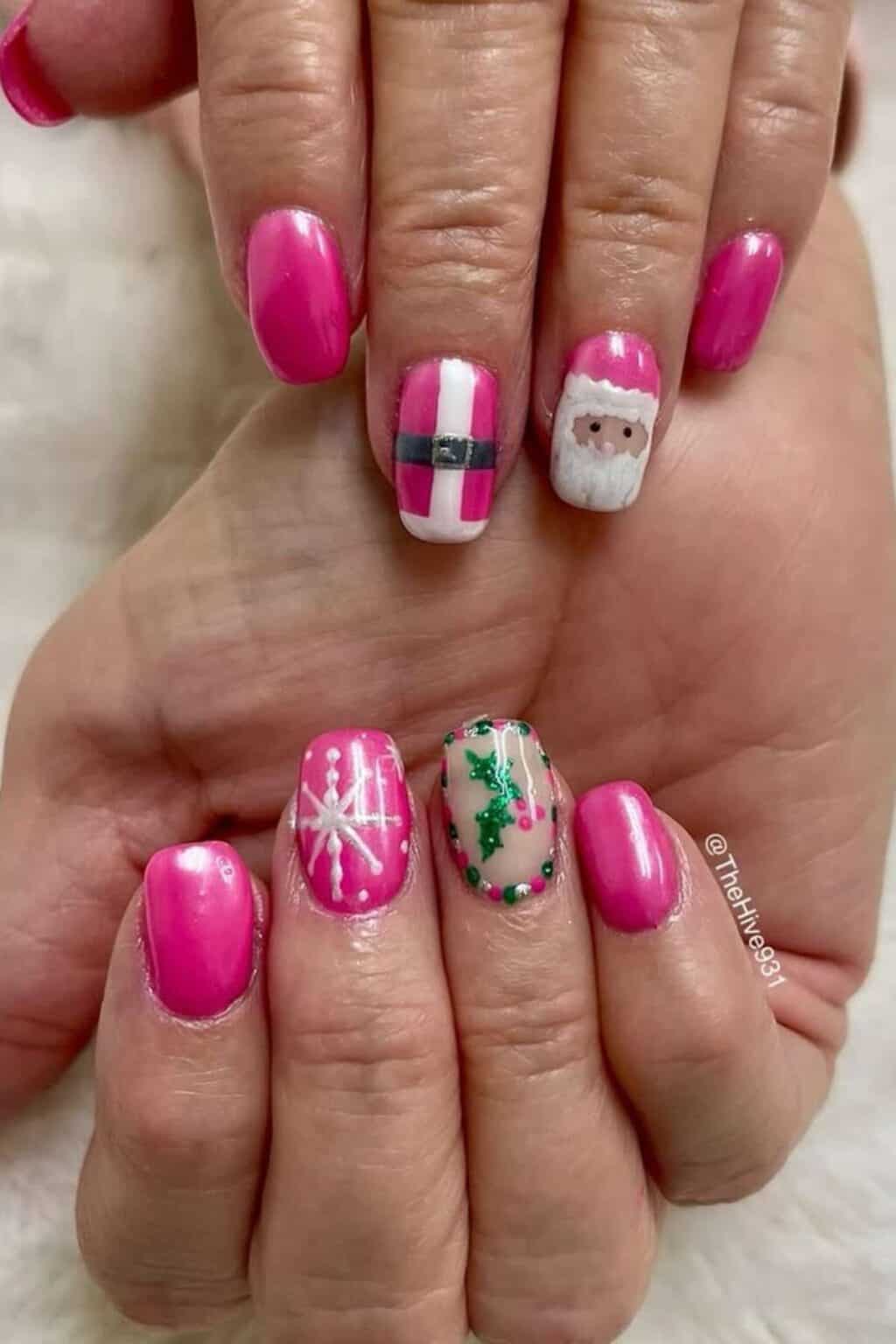 40 Jolly Santa Nail Designs That Bring Instant Holiday Cheer