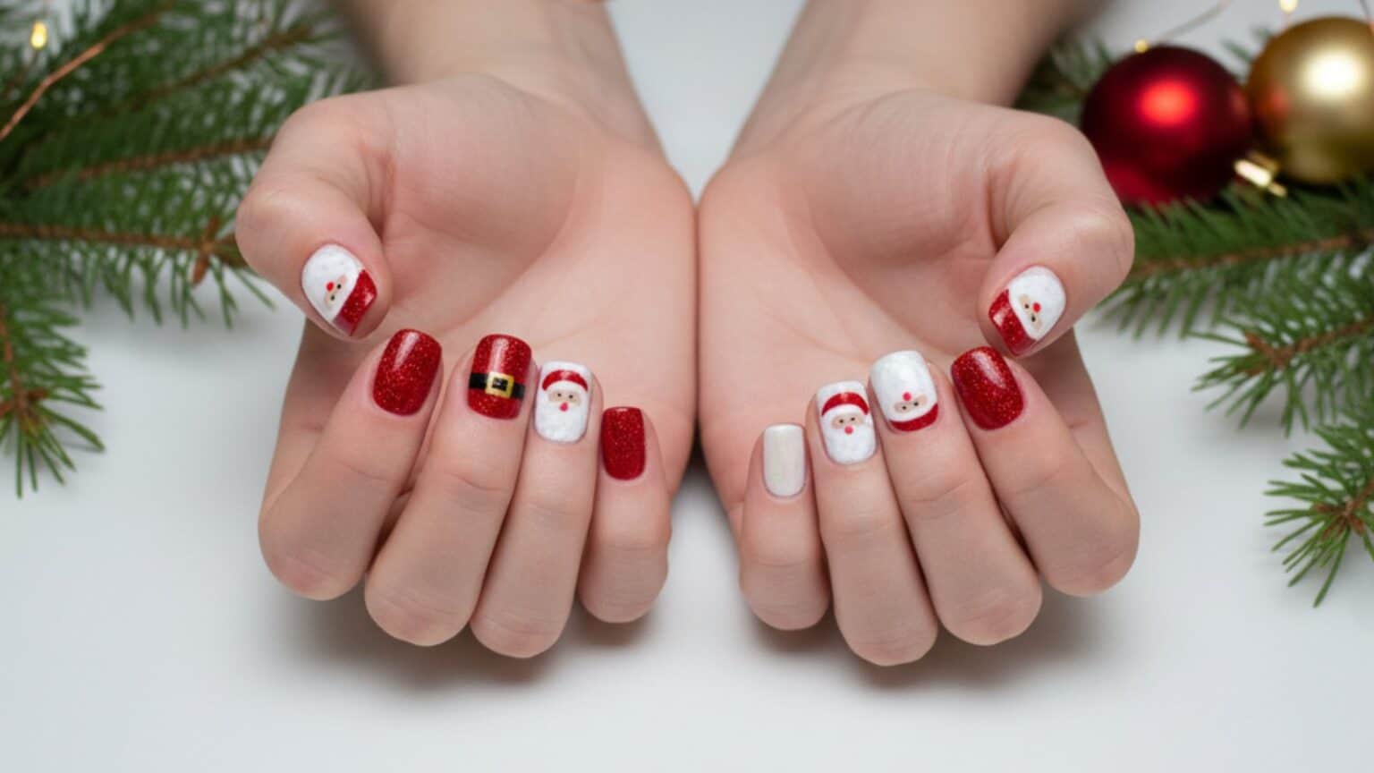 40 Jolly Santa Nail Designs That Bring Instant Holiday Cheer