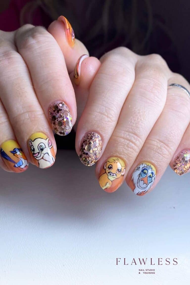 40 short Disney nail designs inspired by classic characters