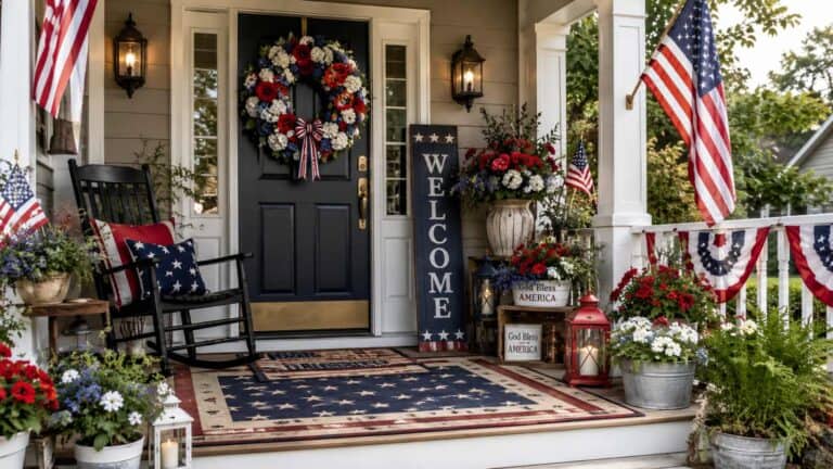 30 All-American Patriotic Front Porch Decor Inspiration